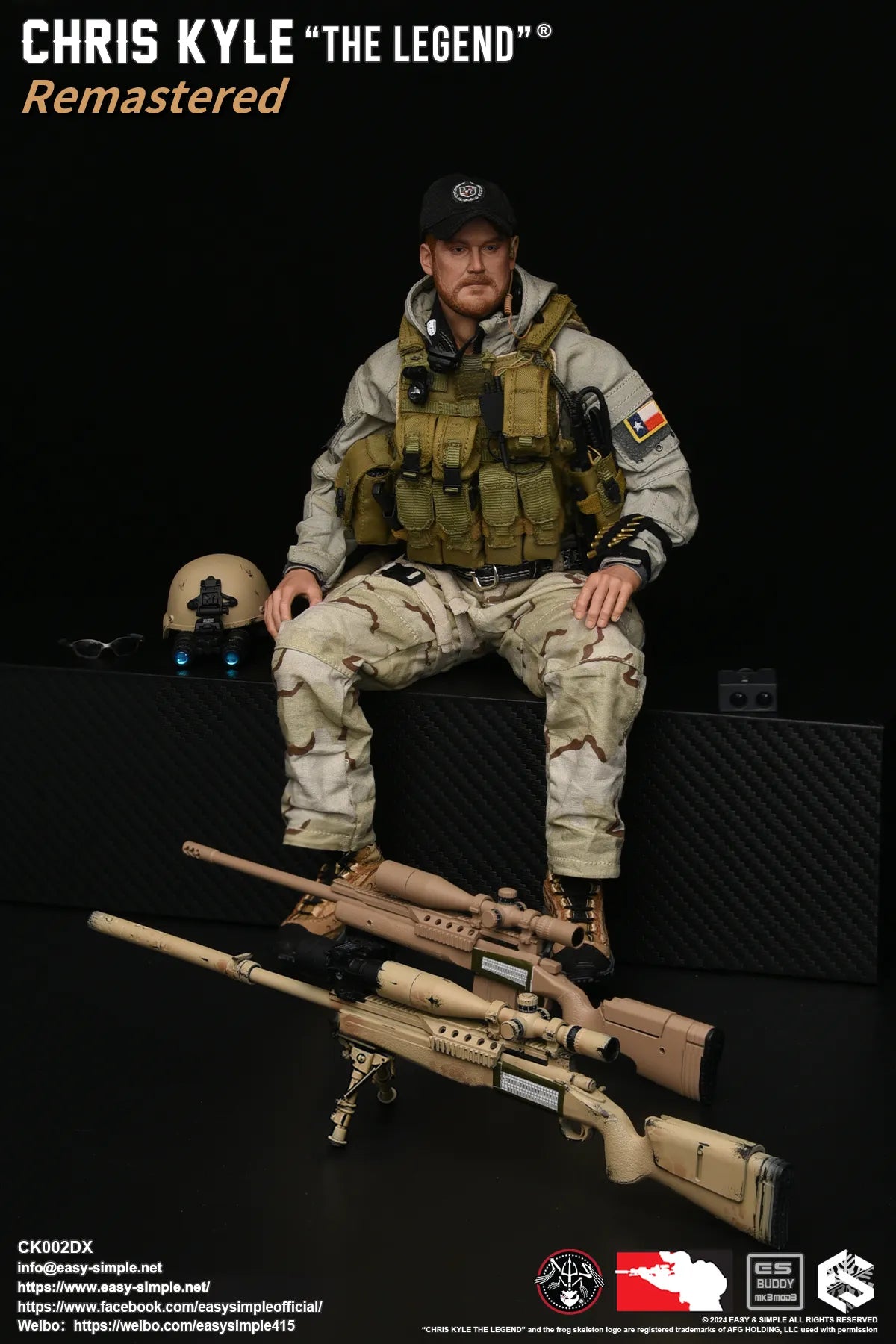 Chris Kyle "The Legend"® RMST DLX, Weapon Set & Custom Headsculpt COMB ...