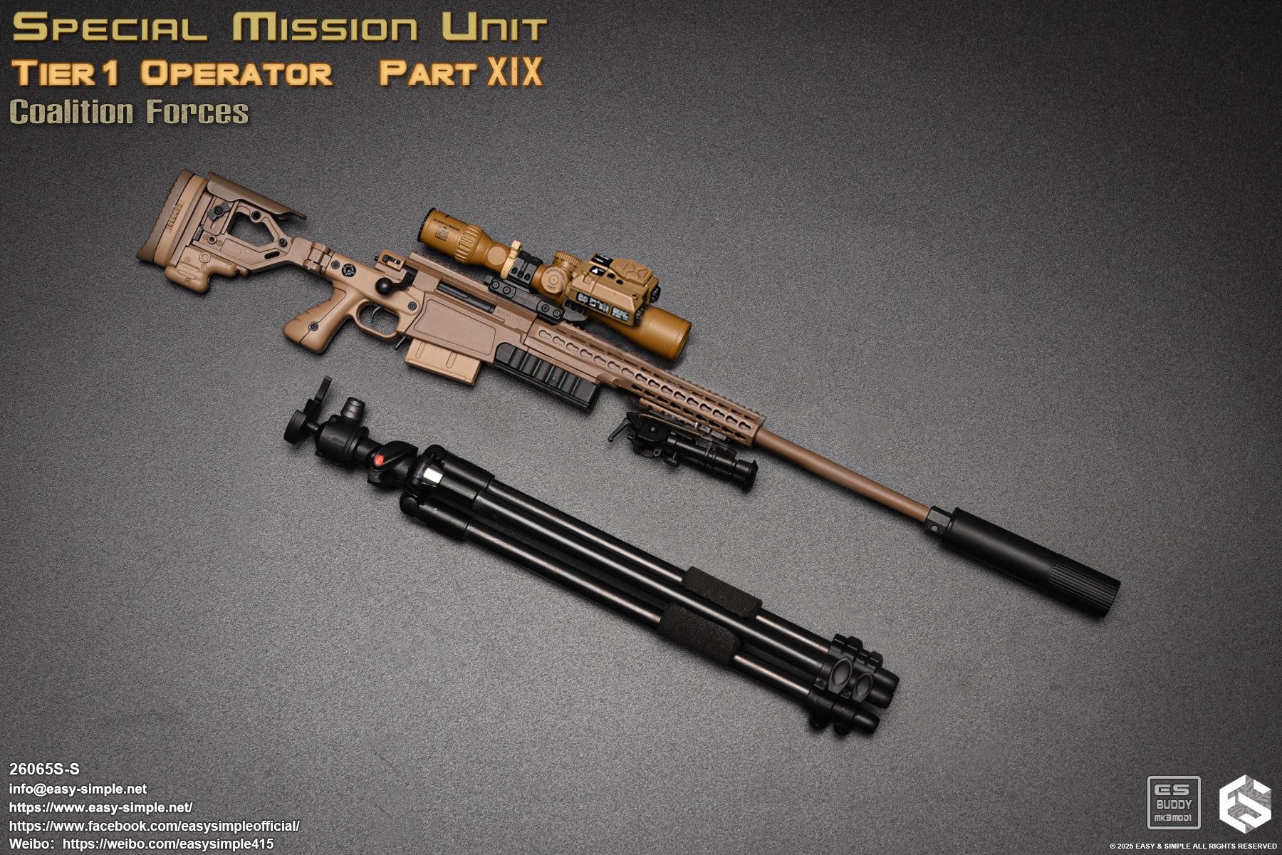 SMU - Coalition Forces - AX 338 Sniper Rifle w/Tripod Set – BlackOpsToys