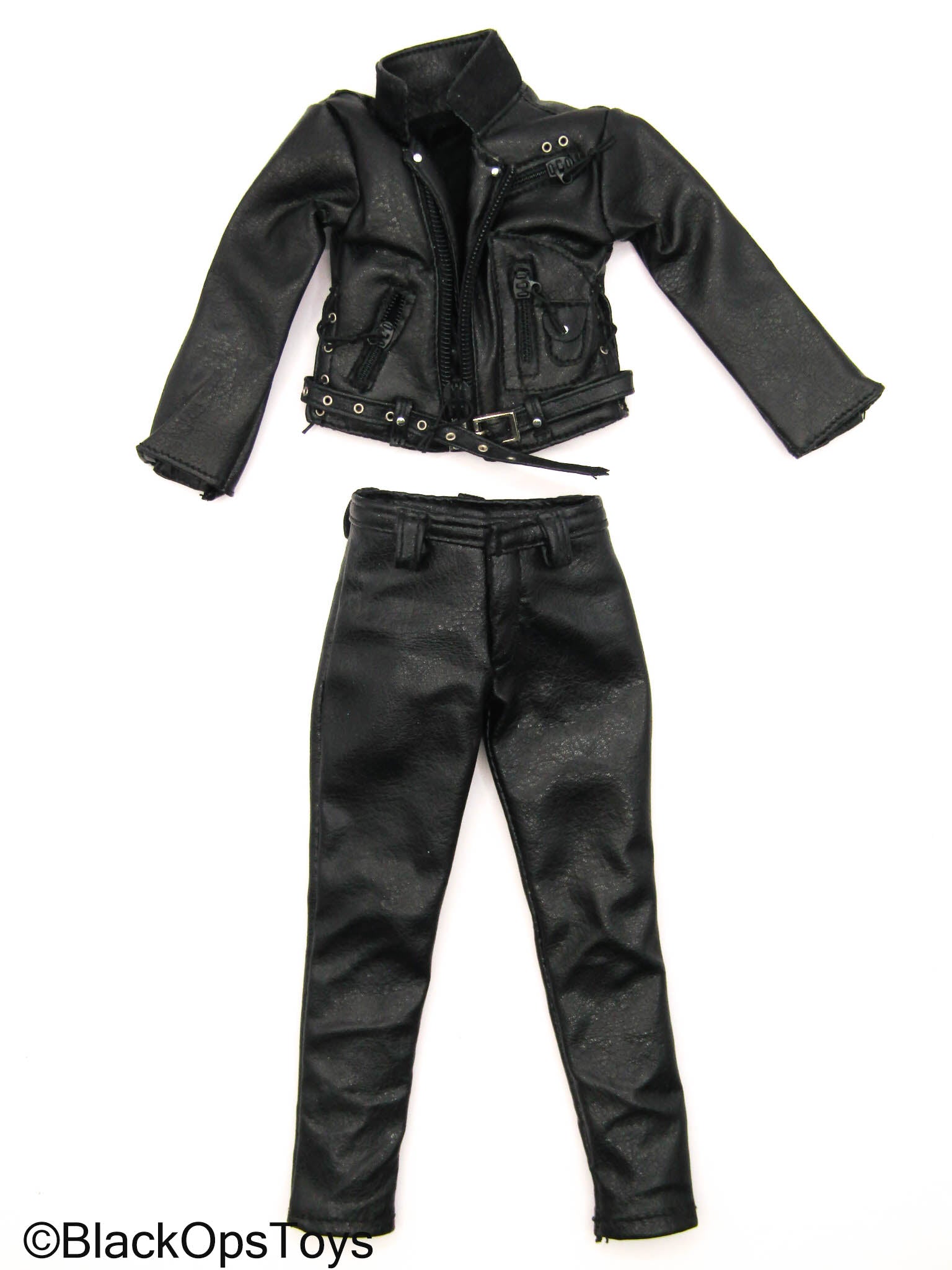 Black Leather Like Biker Uniform Set – BlackOpsToys