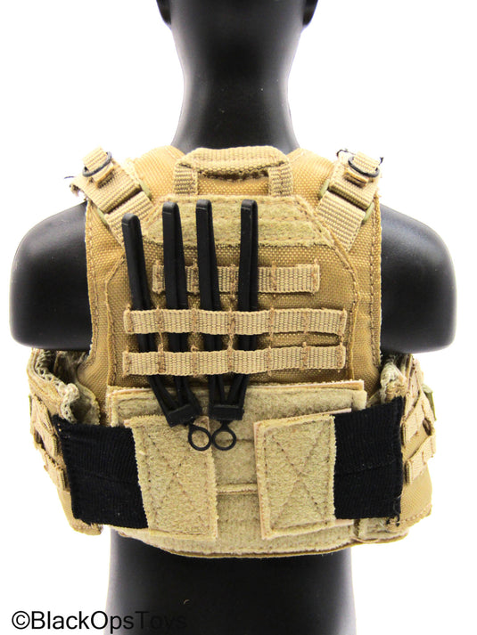 Tan MOLLE Assault Vest w/Pouch & Gear Set – BlackOpsToys
