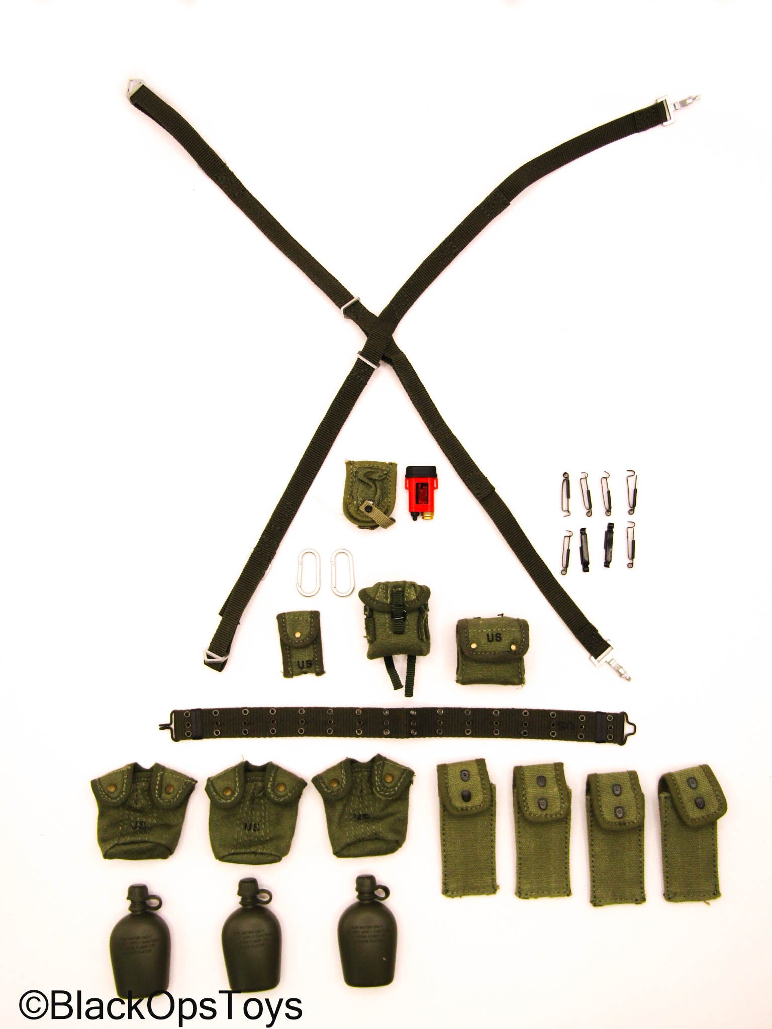 Vietnam US MACV-SOG - Green Rivet Belt w/Pouch & Gear Set – BlackOpsToys
