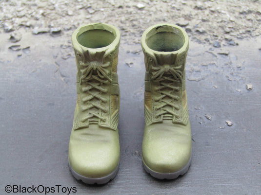 British - Green & Yellow Combat Boots (Foot Type) – BlackOpsToys