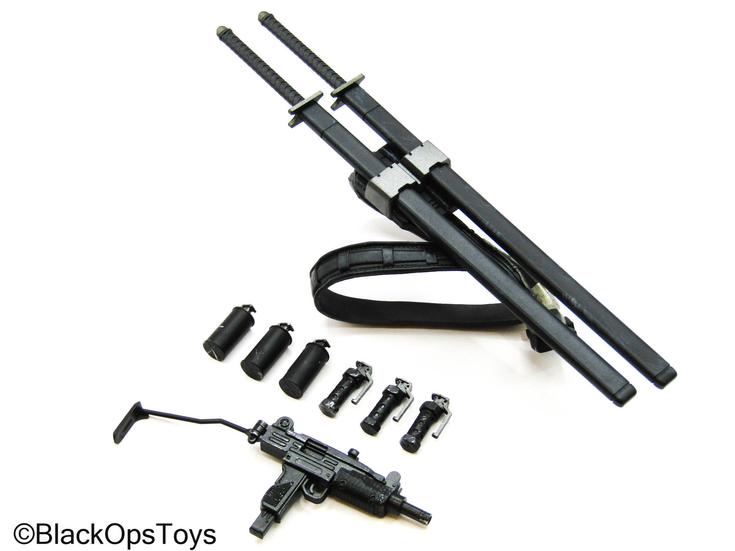 GI Joe - Snake Eyes - Katanas w/Grenades, Uzi, & Cross Body Sheath ...
