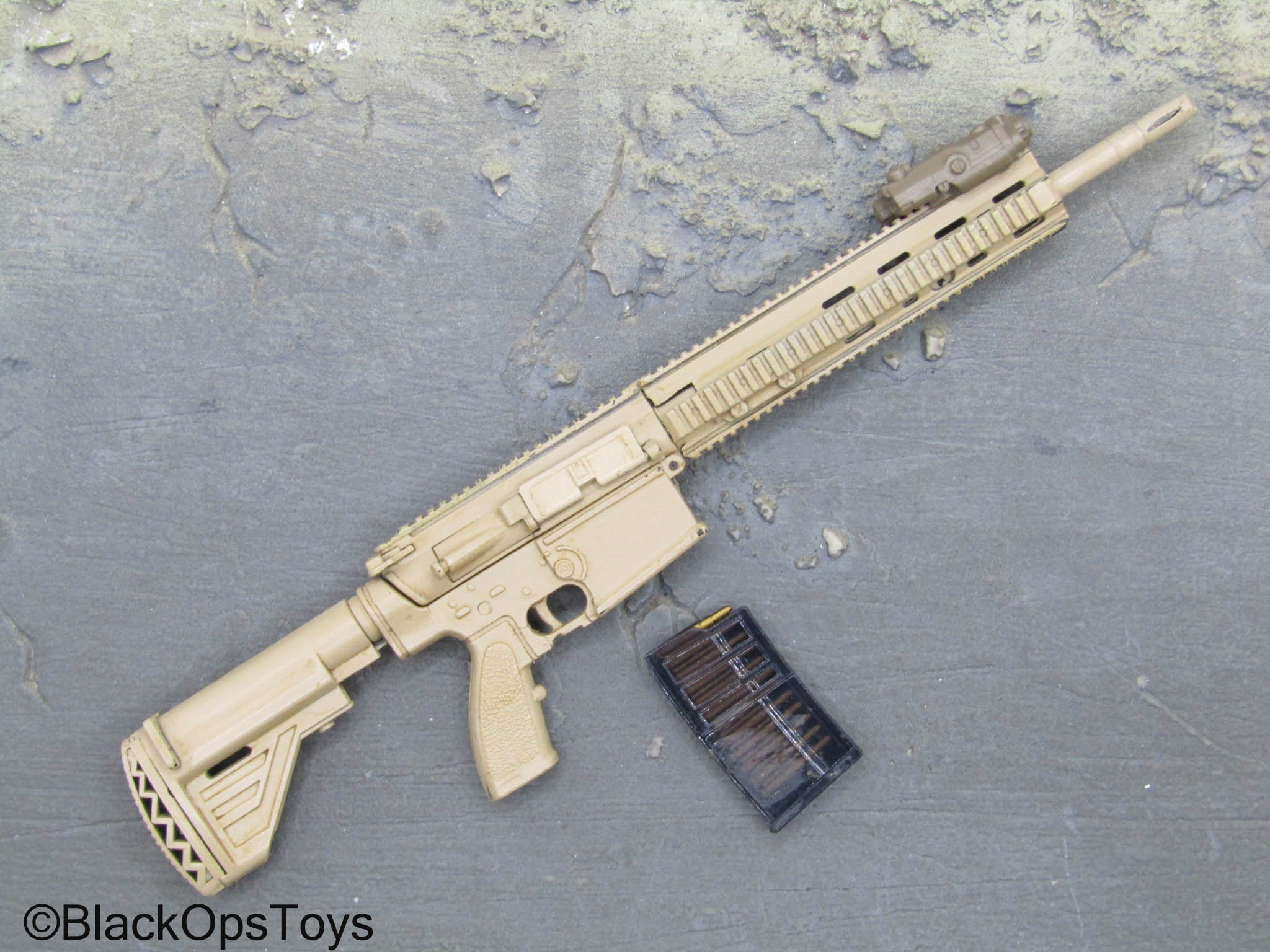 Weapons Collection - Desert Tan 308 w/PEQ – BlackOpsToys