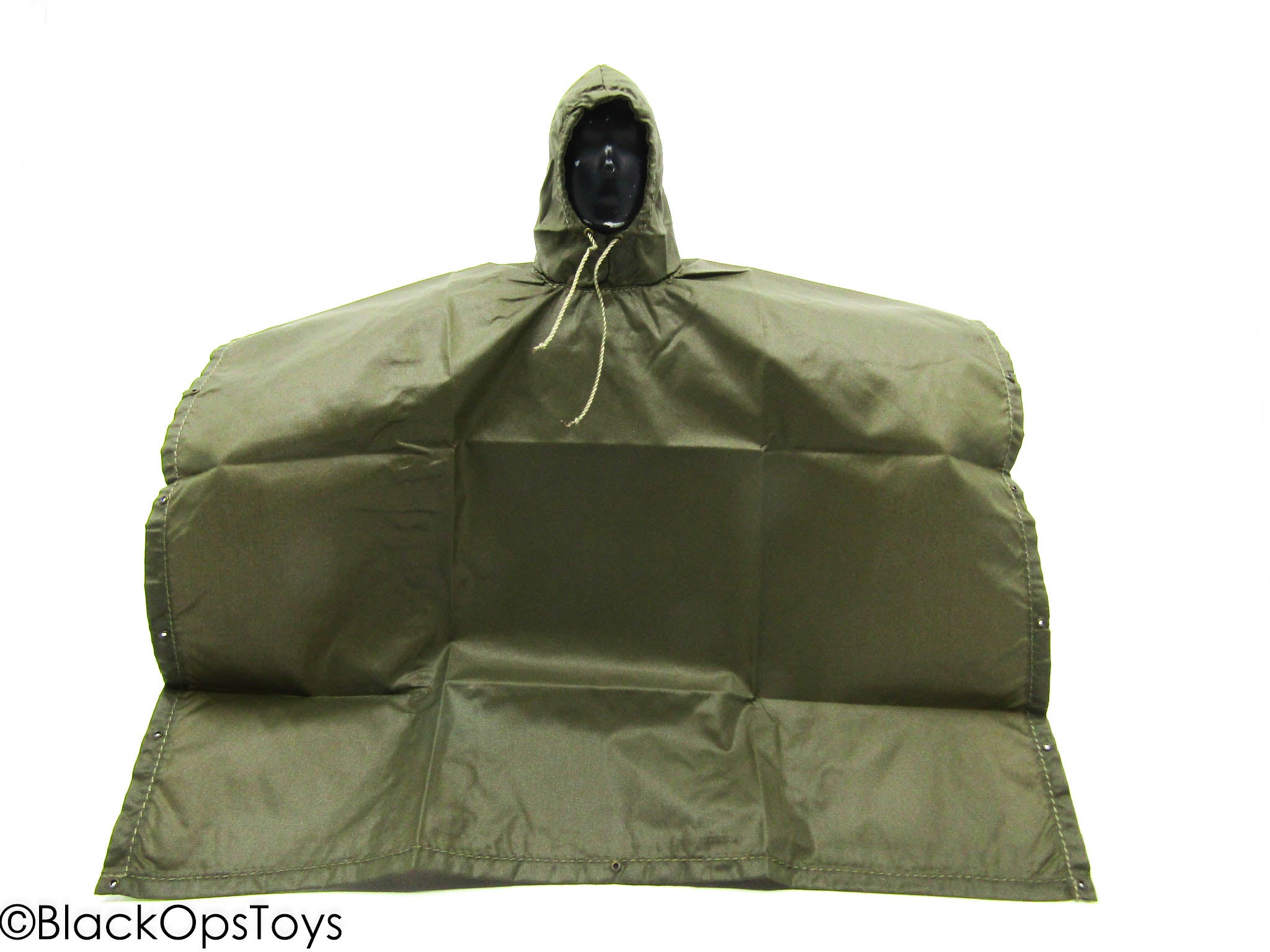 WWII - Rubber Nylon Olive Drab Poncho w/Hood - MINT IN PACKAGE ...