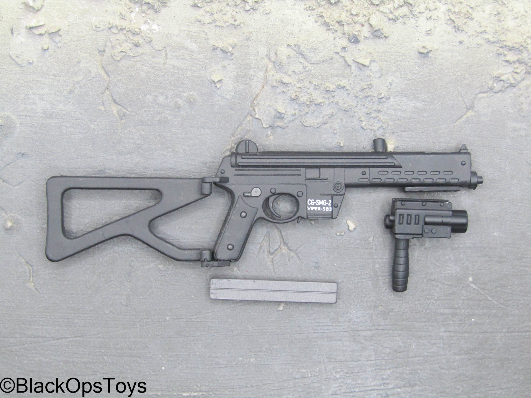 CG-SMG-2 w/Foldout, Foregrip & Removable Magazine – BlackOpsToys