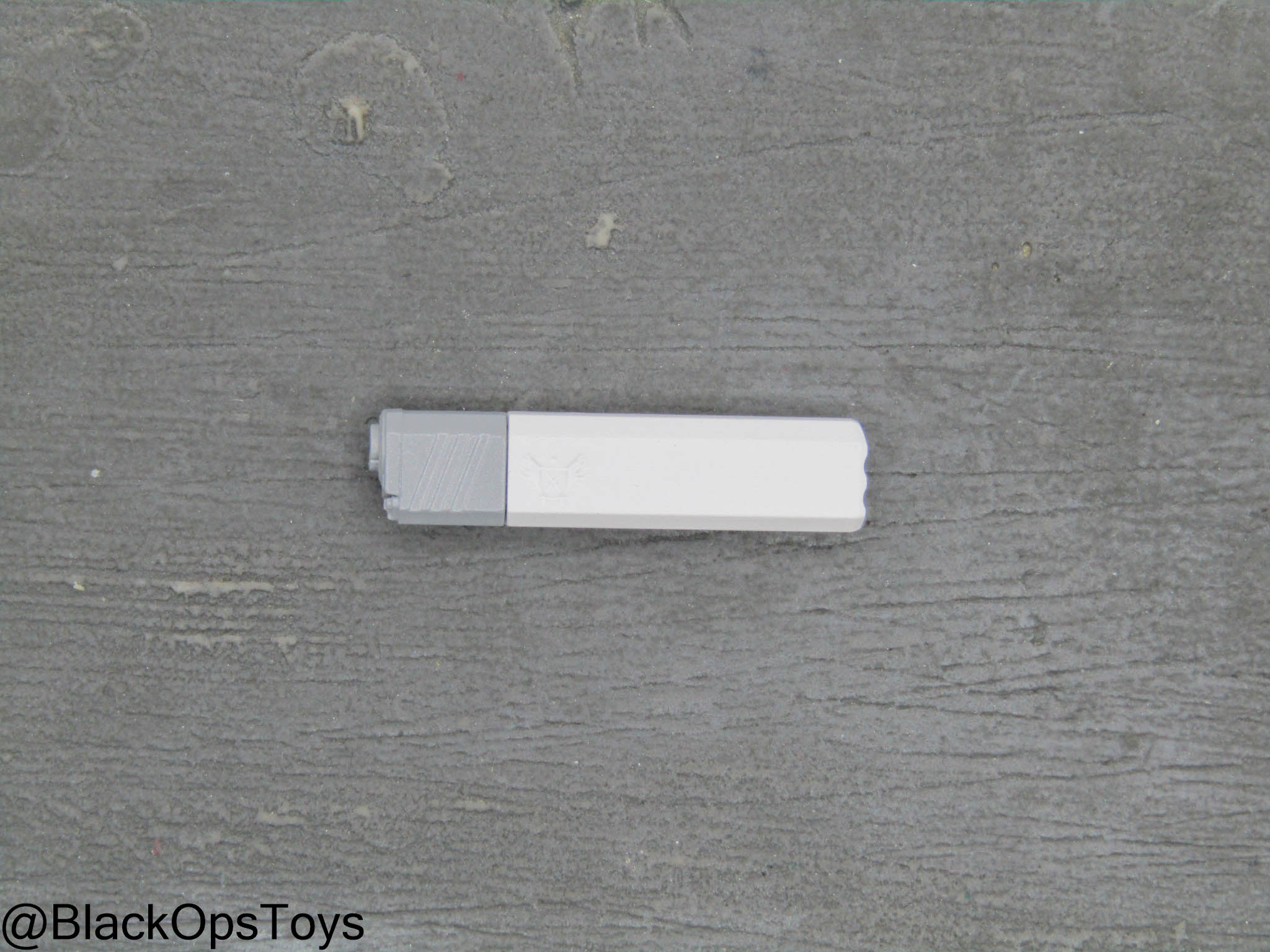 Compact Weapon Series 2 - White SMG Suppressor – BlackOpsToys