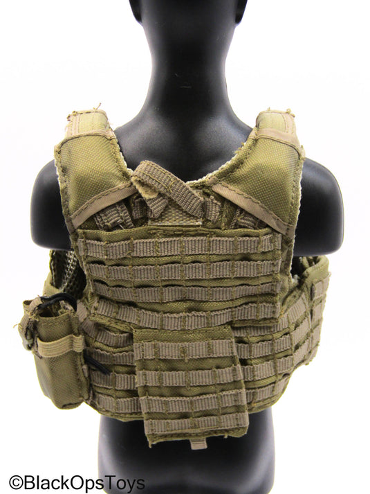 Tan MOLLE Plate Carrier Vest w/Gear & Pouch Set – BlackOpsToys