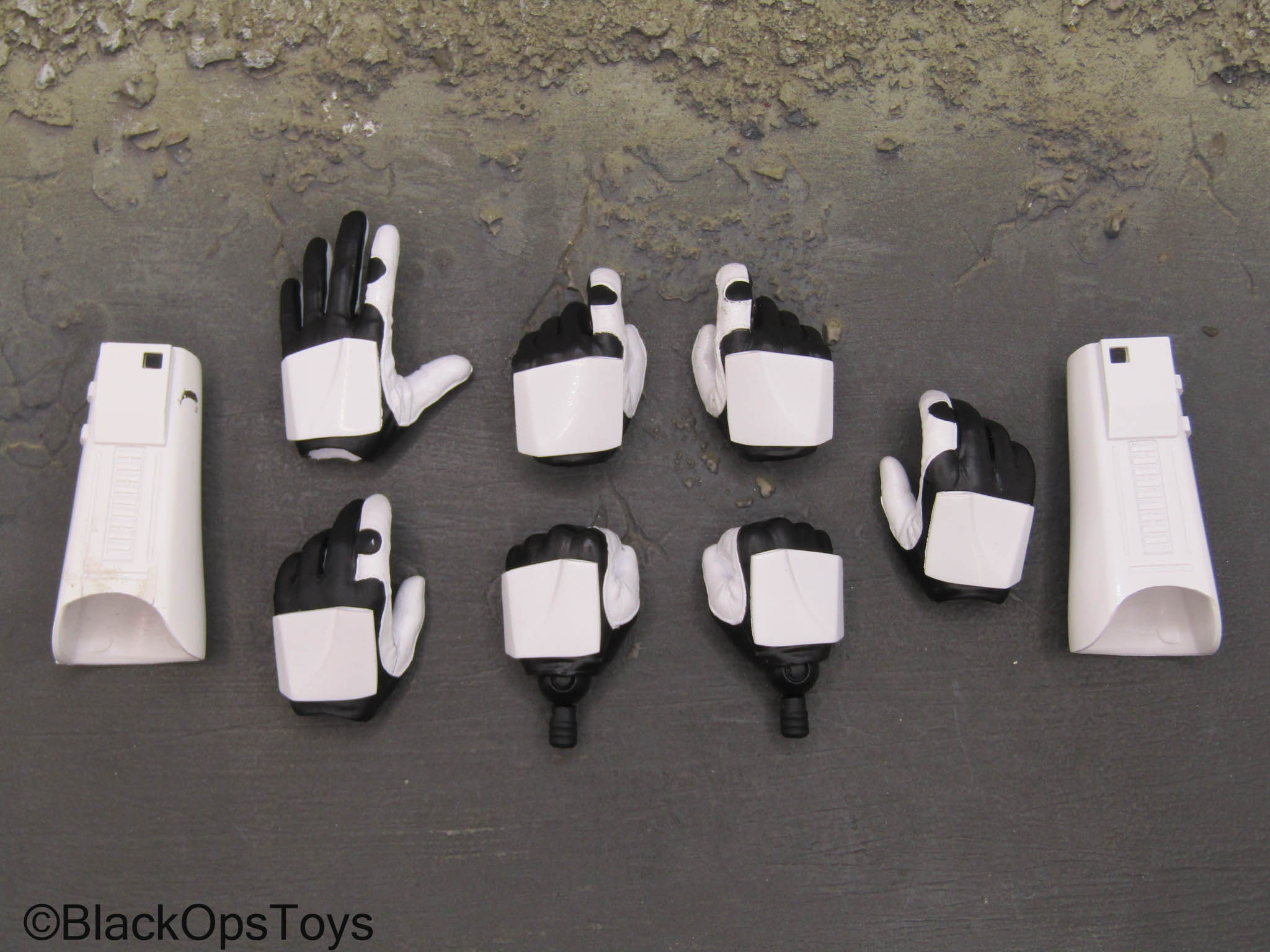 First Order Stormtrooper - Black & White Gloved Hand Set w/Gauntlets ...