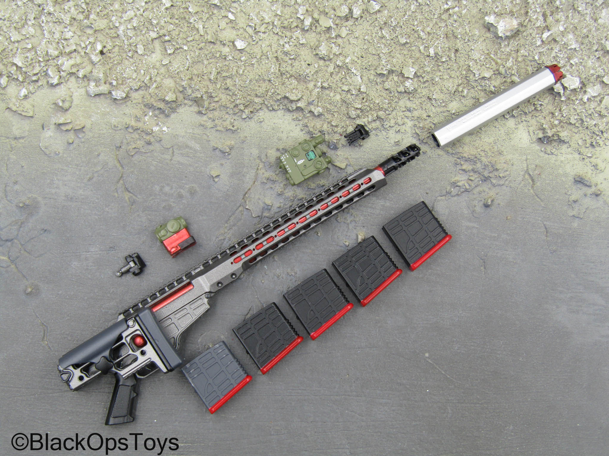 ZERT - Sniper Team - Grey Barret MRAD Sniper Rifle w/Attachment Set ...
