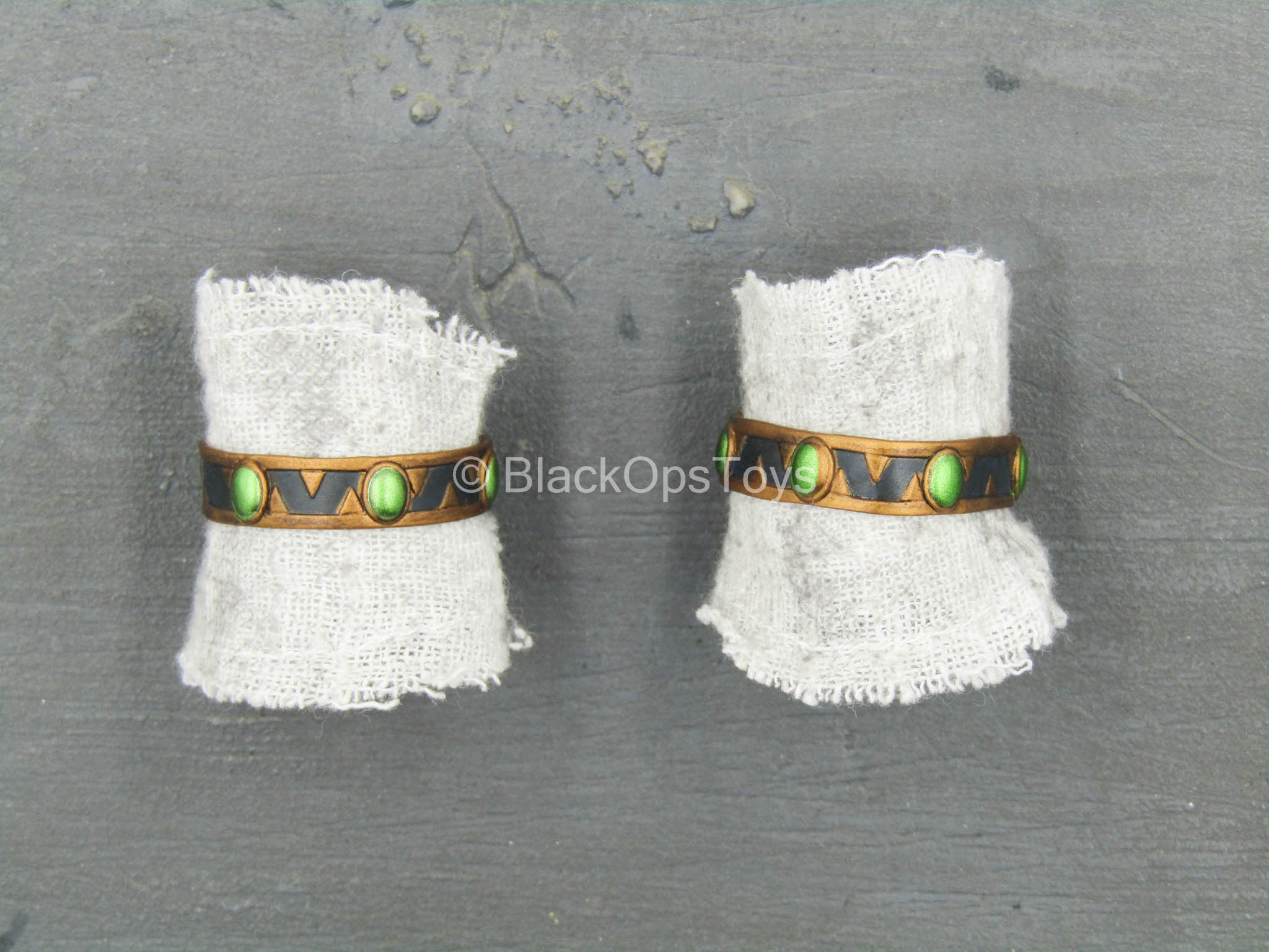 Anubis - Weathered White Arm Wraps w/Bronze-Like Bands – BlackOpsToys